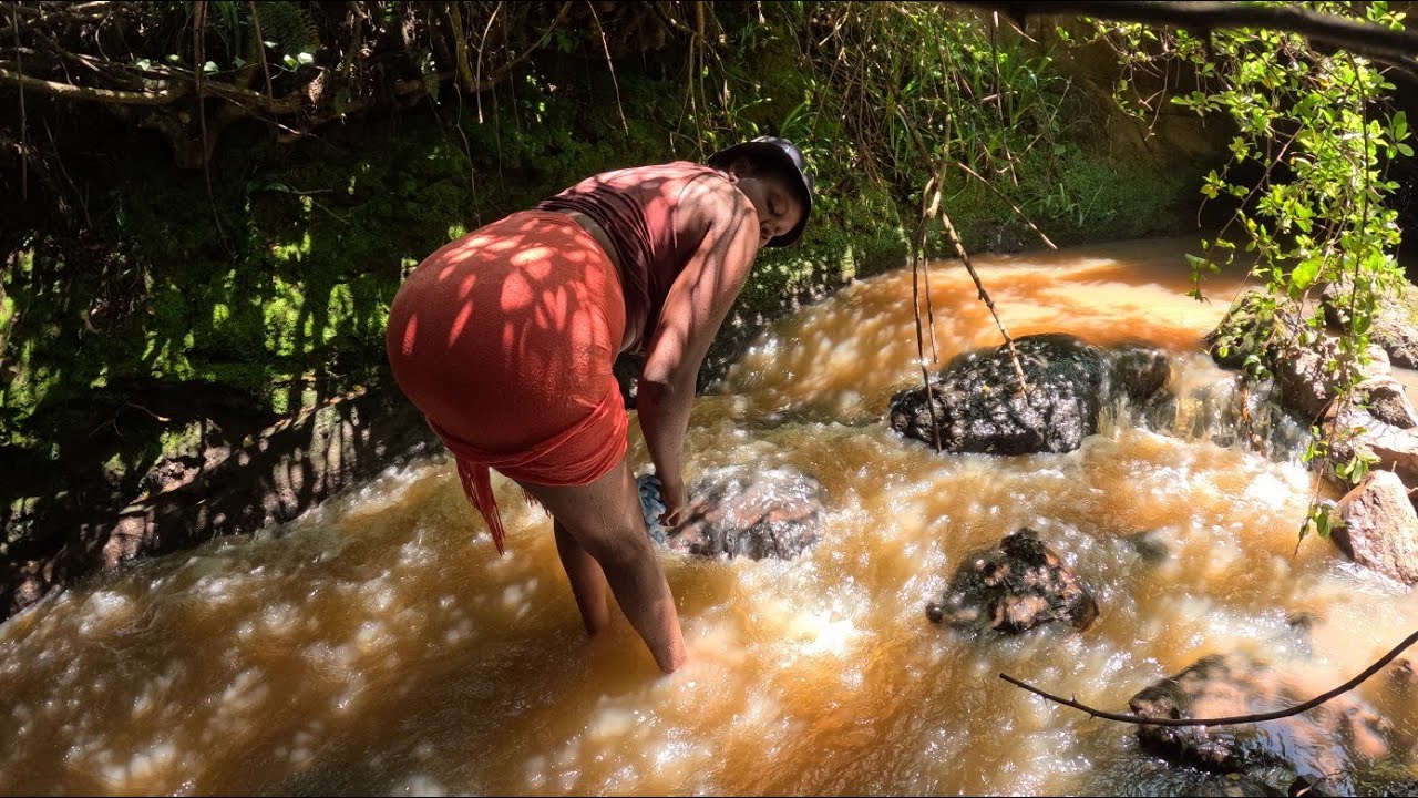 Traditional African River Bath/Authentic Village Life Experience ...