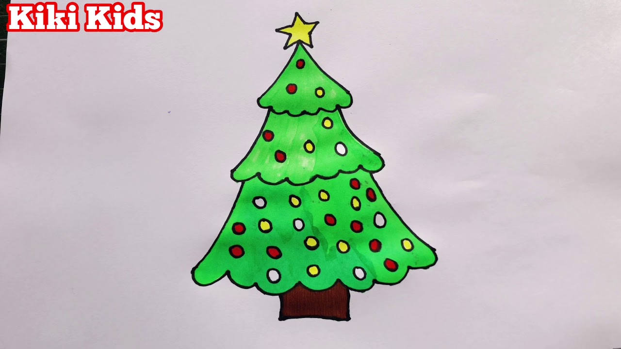 How to draw the Christmas Tree easy | Kuinka piirtää joulukuusi ...