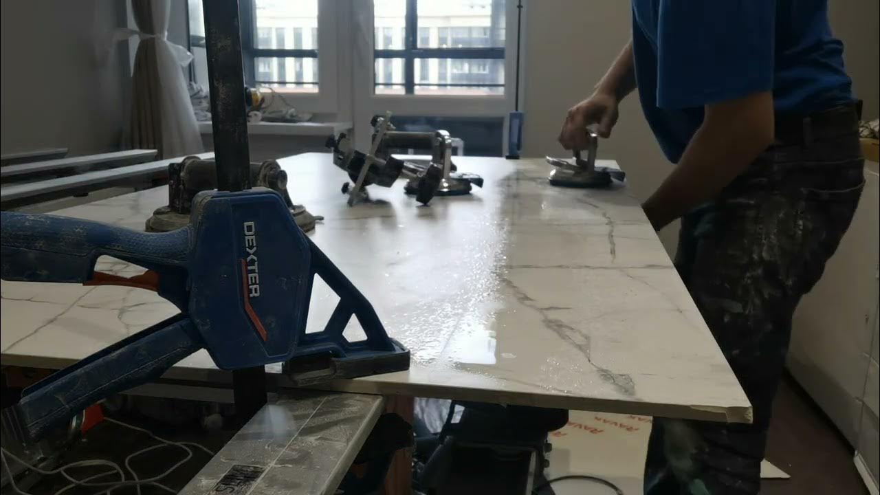 Фартук кухни из керамогранита 160 на 80 см. Секреты работы. - YouTube