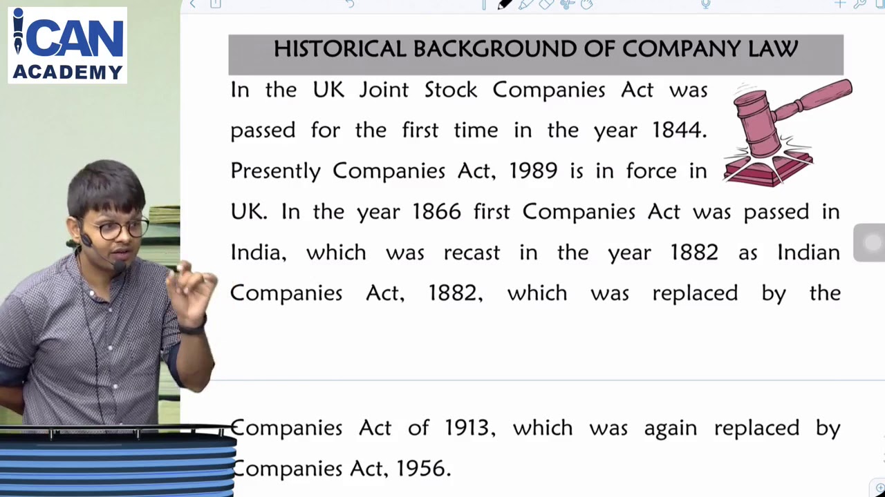 First Lecture of Company Law, Its Constitutional Background, and ...