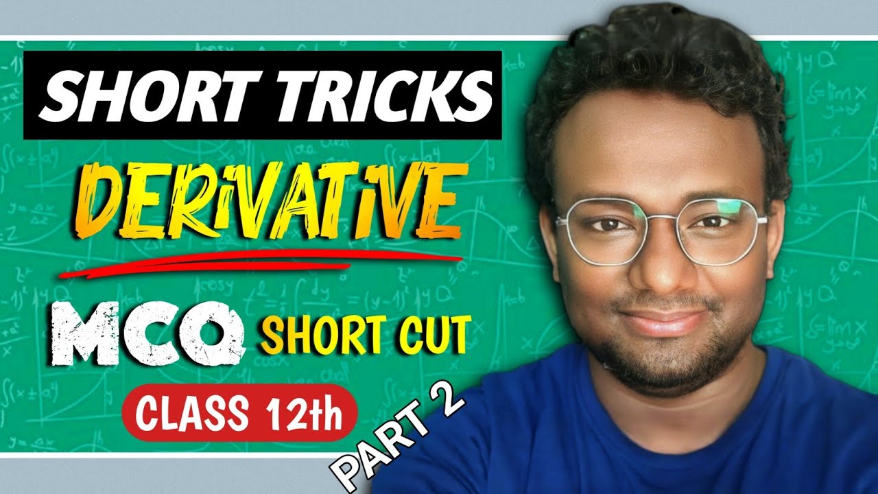 Class 12 math semester 3 derivative shortcut (3 type)//class 12 math ...
