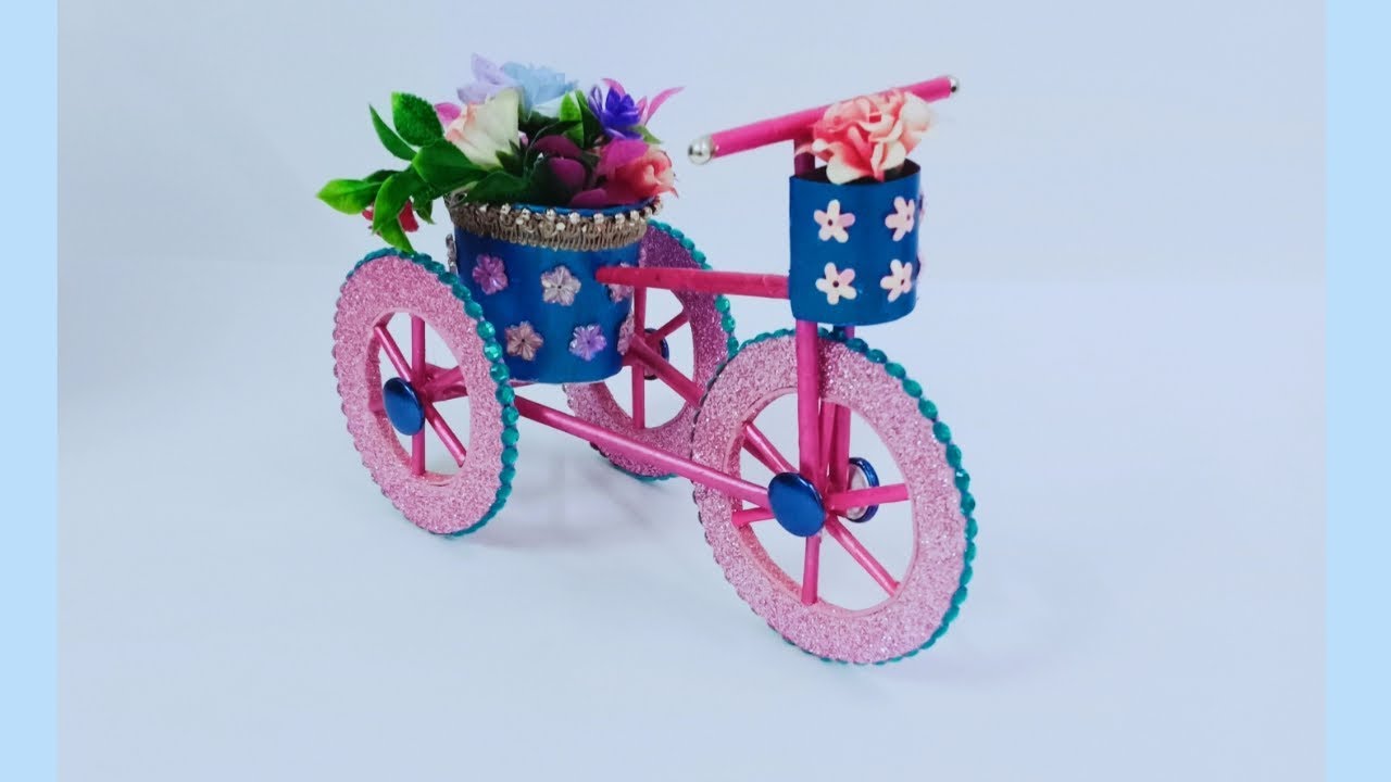 Cycle Showpiece For Home Decoration /Cycle Craft Ideas /Best Out Of ...