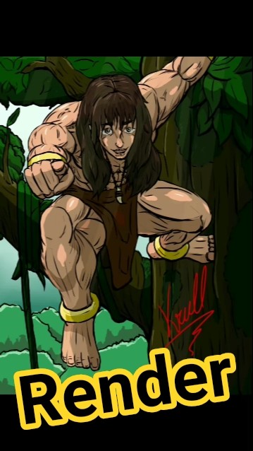 Tarzan Fanart Edgar Rice Burroughs Version Render #art #artedigital # ...