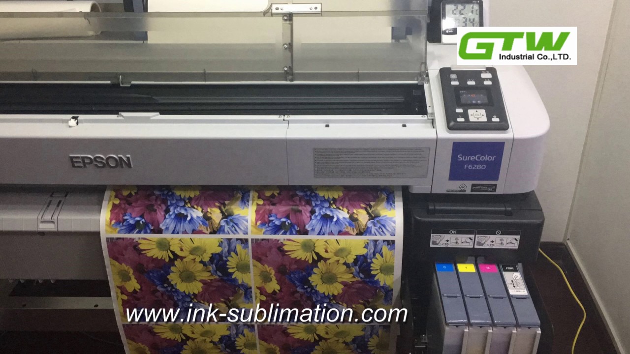 100g Tacky sublimation paper printing by Epson F6200 - YouTube