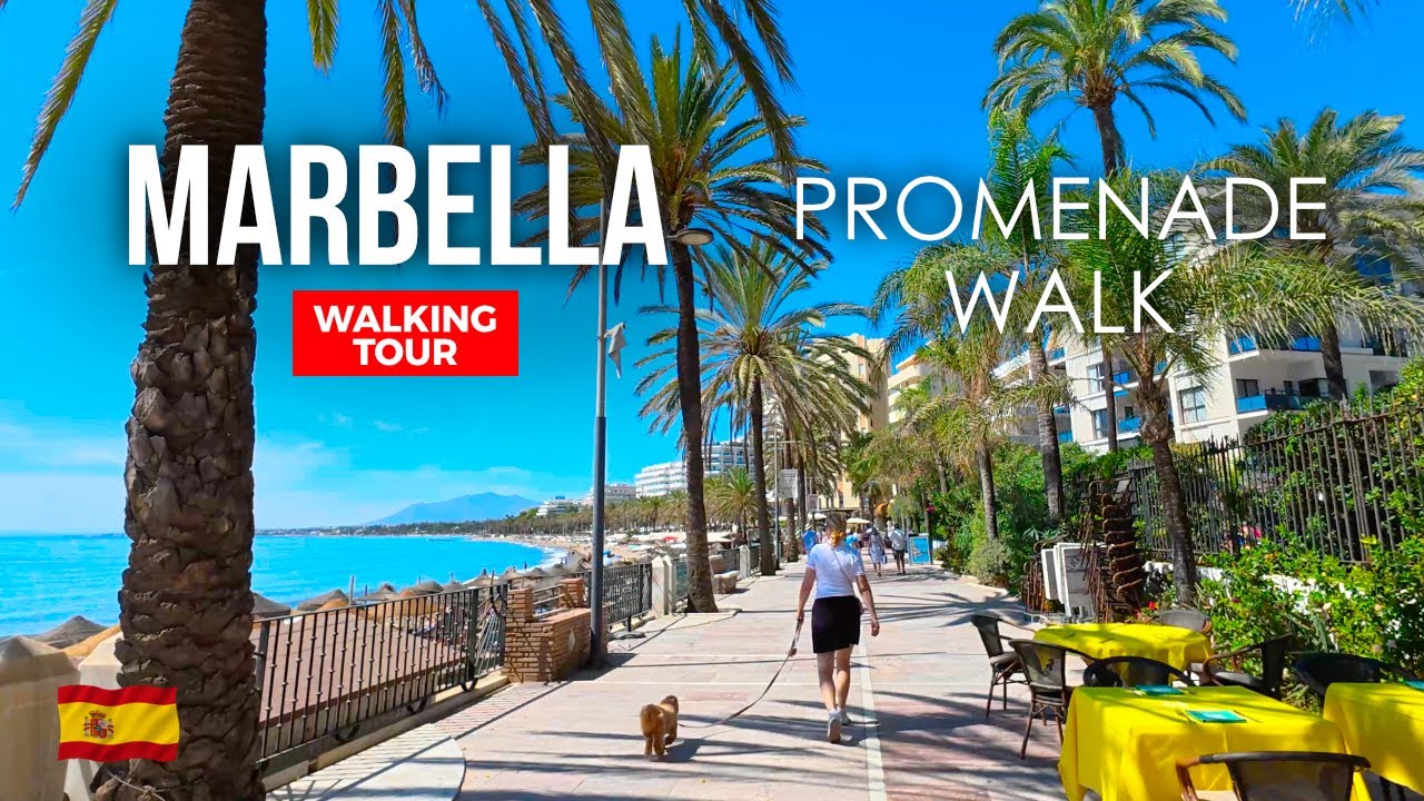 🇪🇸 Marbella Promenade 2025 | Relaxing Walking Tour – 4K 60FPS, No ...