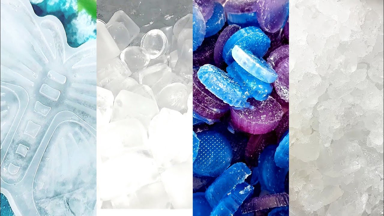 ASMR HARD ICE EATING / CRUSHED ICE / THIN ICE / CLEAR ICE / FREEZER ...