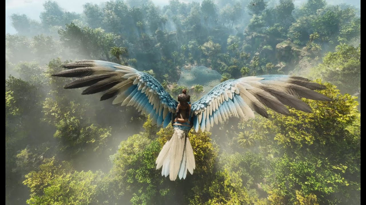 ARK: Survival Ascended - flight of the Argentavis - YouTube