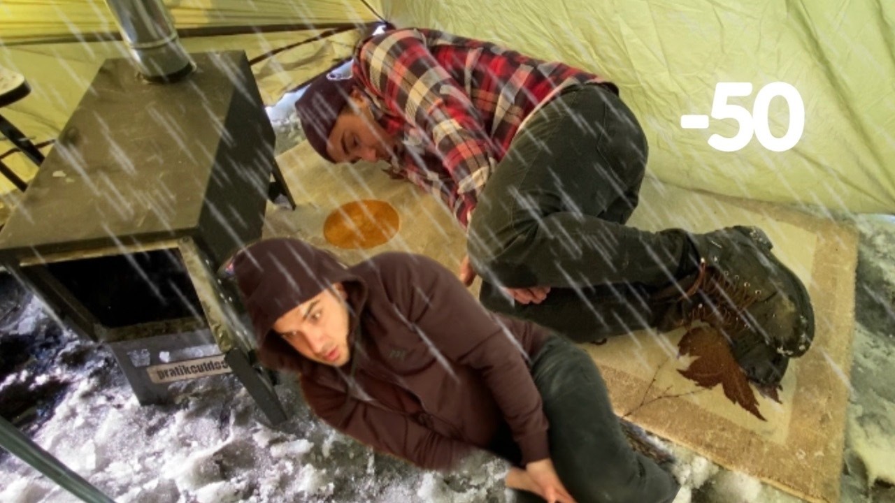 -50° Solo Winter Cold Alaska Camping 4 Days | Snowstorm, Solo Winter ...