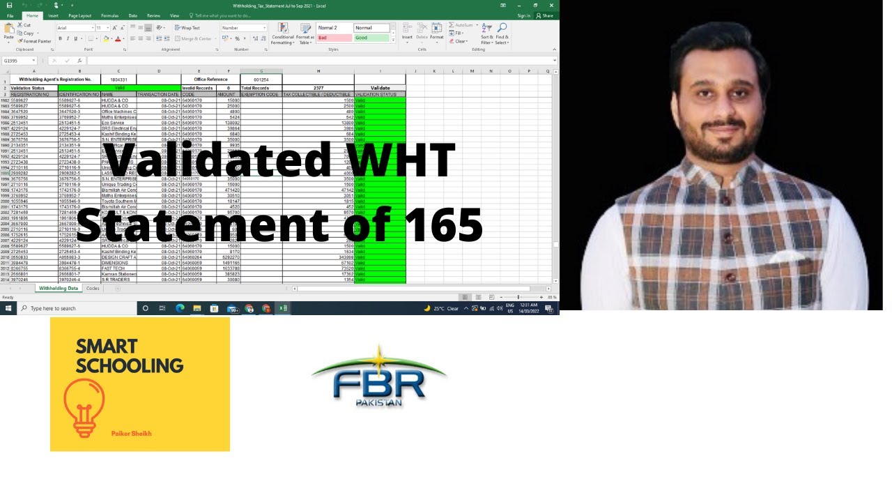 quarterly withholding tax statement | wht Statement iris fbr - YouTube