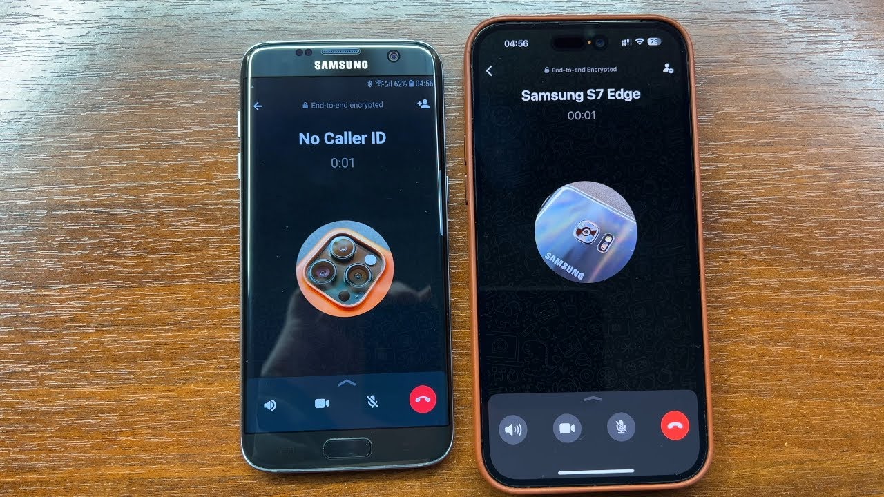 Samsung Galaxy S7 Edge vs iPhone 14 ProMax WhatsApp Outgoing vs Incoming Calls. Android 8 vs iOS ...
