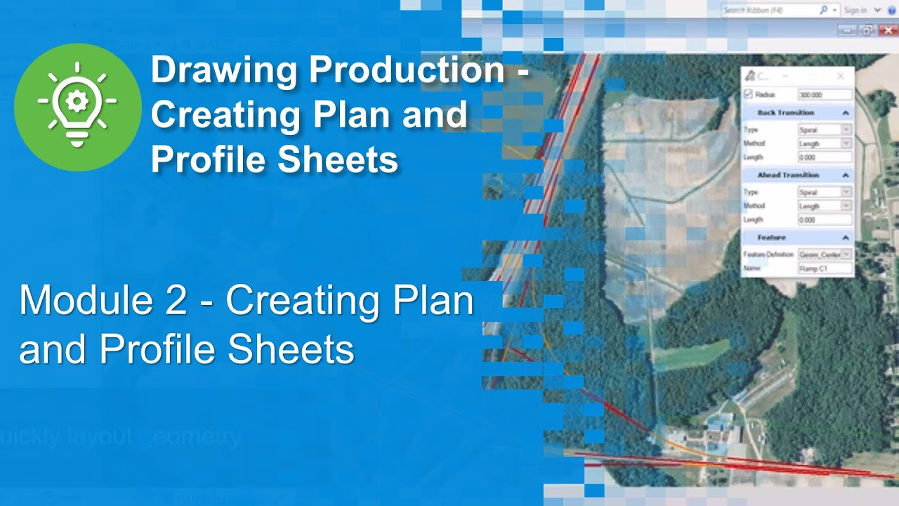 Module 2 - Creating Plan and Profile Sheets - YouTube
