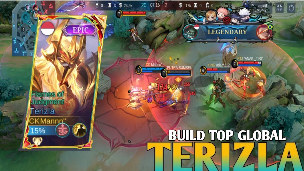 GAME PLAY TERIZLA + LEGENDARY - BEST BUILD TOP GLOBAL - MLBB - YouTube