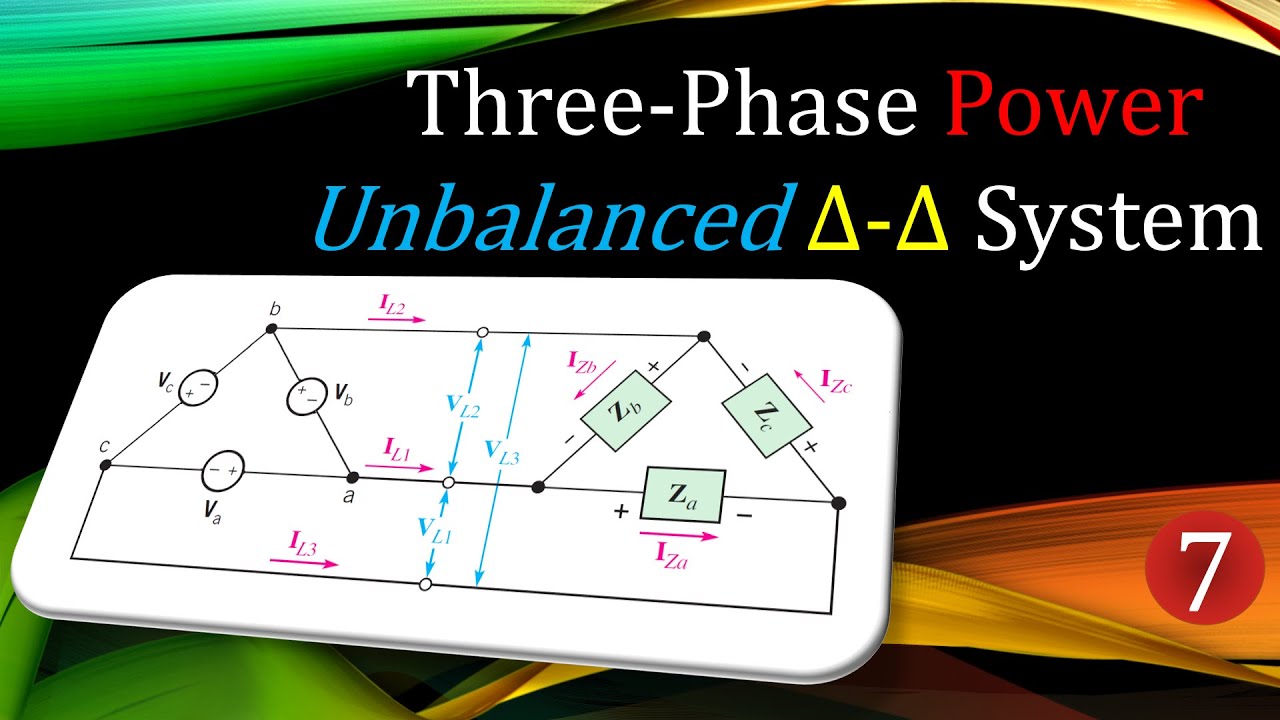 Three-Phase Power Circuits ⭐ Example 6: Unbalanced Δ-Δ (Delta-Delta ...