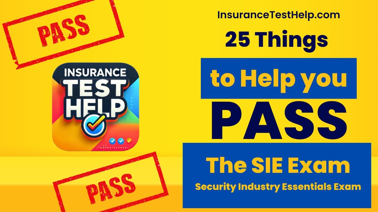 25 Things you need to know to pass the SIE Exam Security Industry ...
