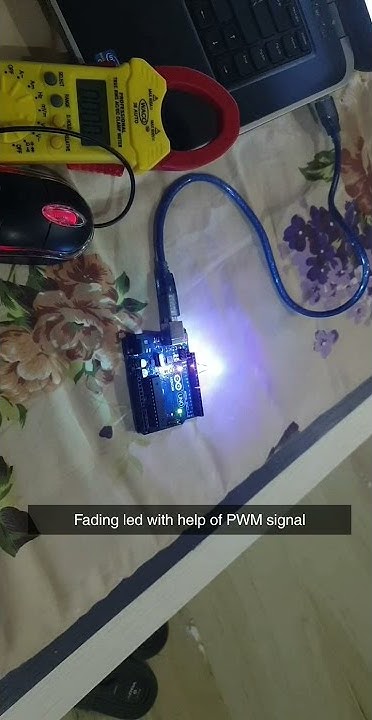 fading led interfaced with arduino uno using pwm signals - YouTube