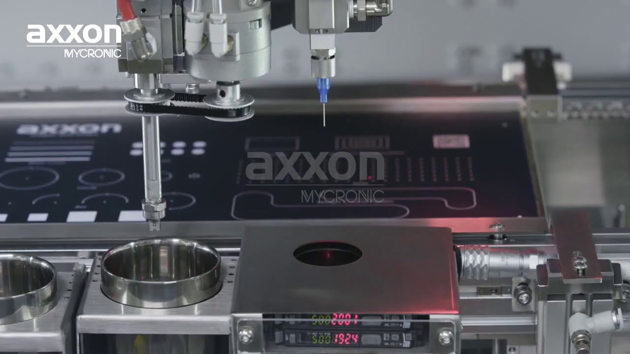 axxon dispensing - Inline selective conformal coating - YouTube