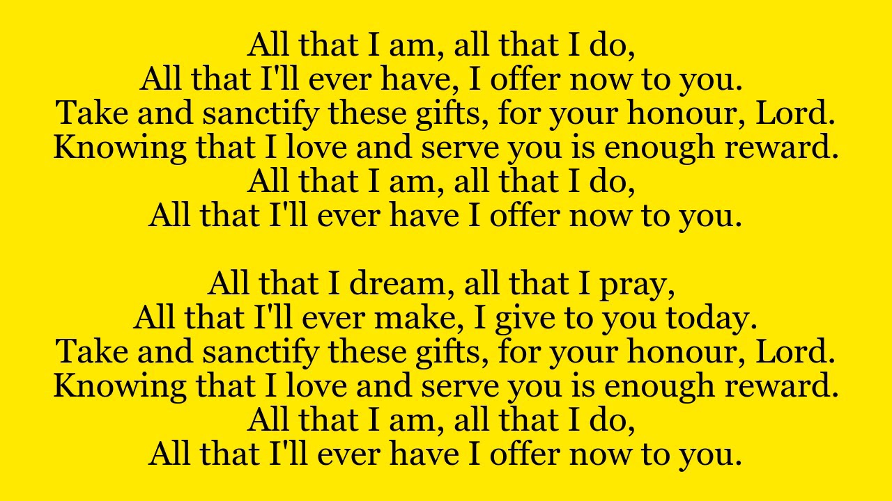 Offertory Hymn: All That I Am - Easter Sunday Morning - YouTube