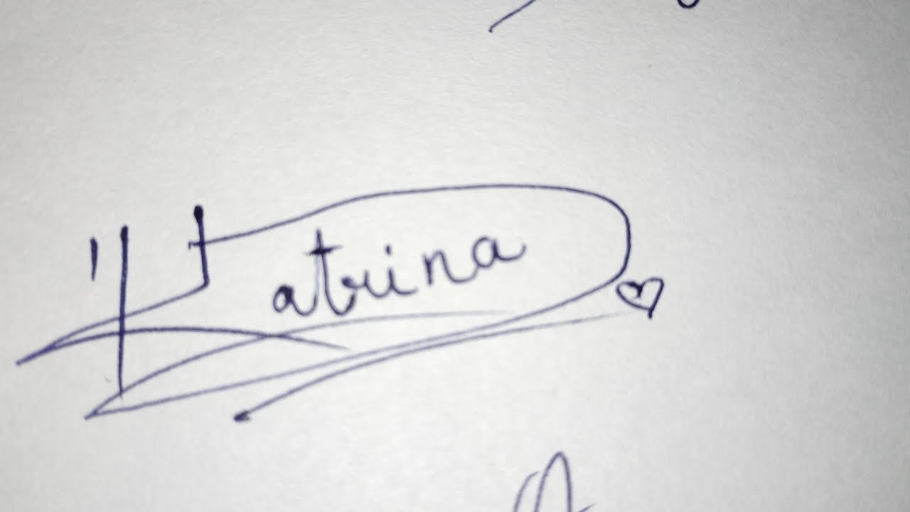 How to make katrina name signature || AtoZsignature || Signatures ...