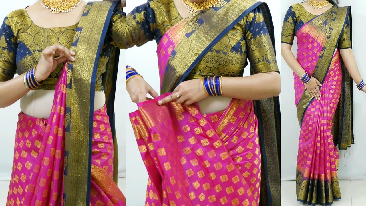 Step by step saree draping tutorial for beginners tutorial | saree ...