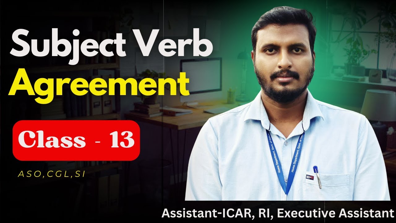 Subject Verb Agreement | English Grammar | Part - 13 | ASO CGL RI OCS ...