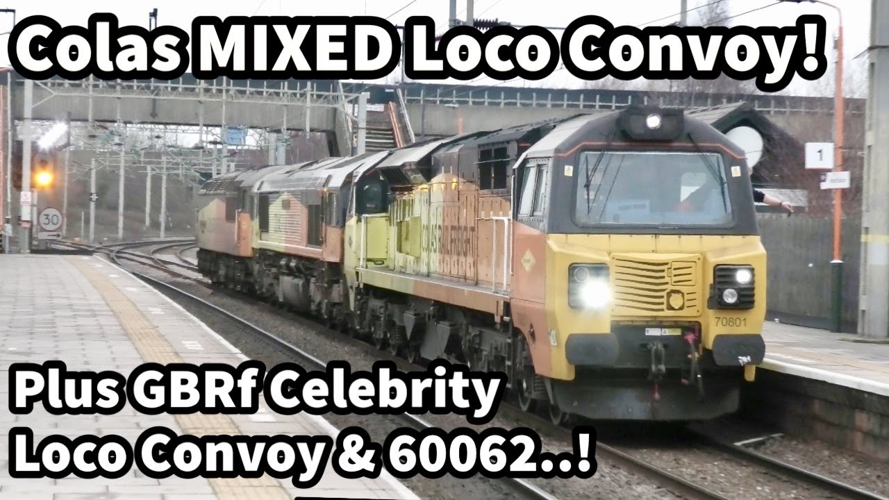 MULTIPLE LOCO CONVOYS! Colas Mixed Locos & GBRf Celebrity Liveries ...