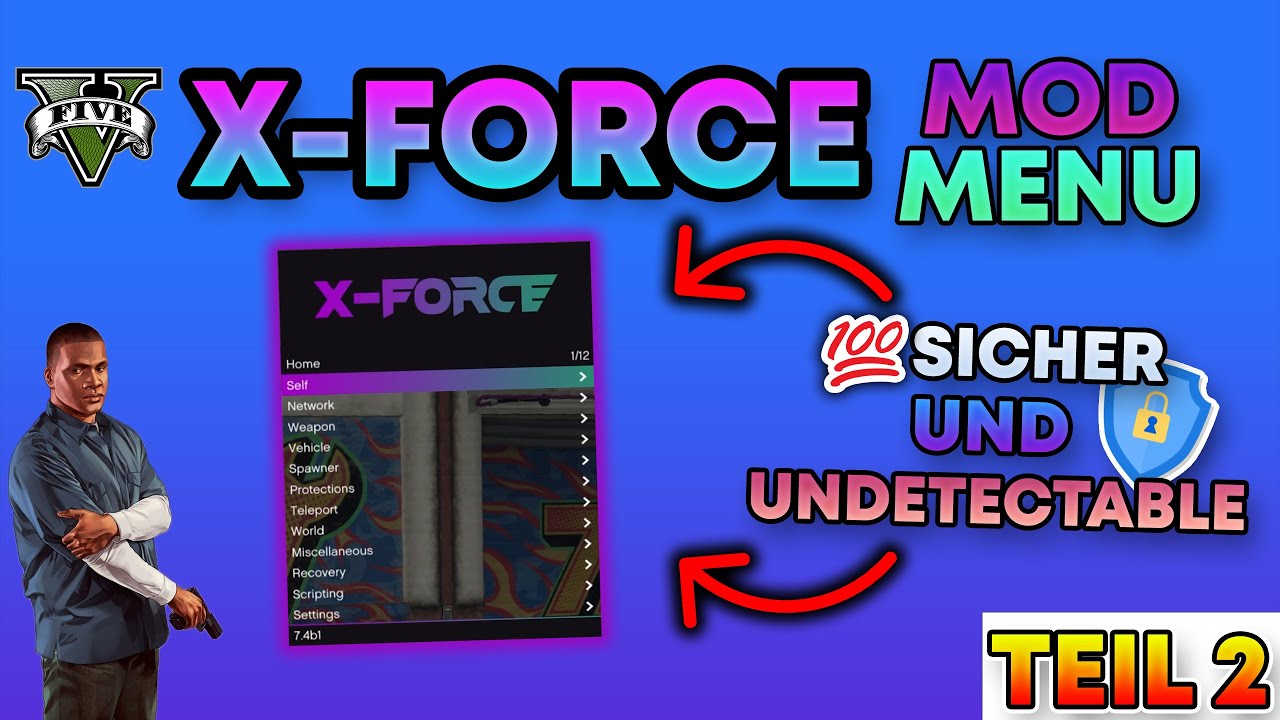 💯 NOCH MEHR FEATURES X-FORCE GTA V MOD MENU VORSTELLUNG 🔥 TEIL 2 ...