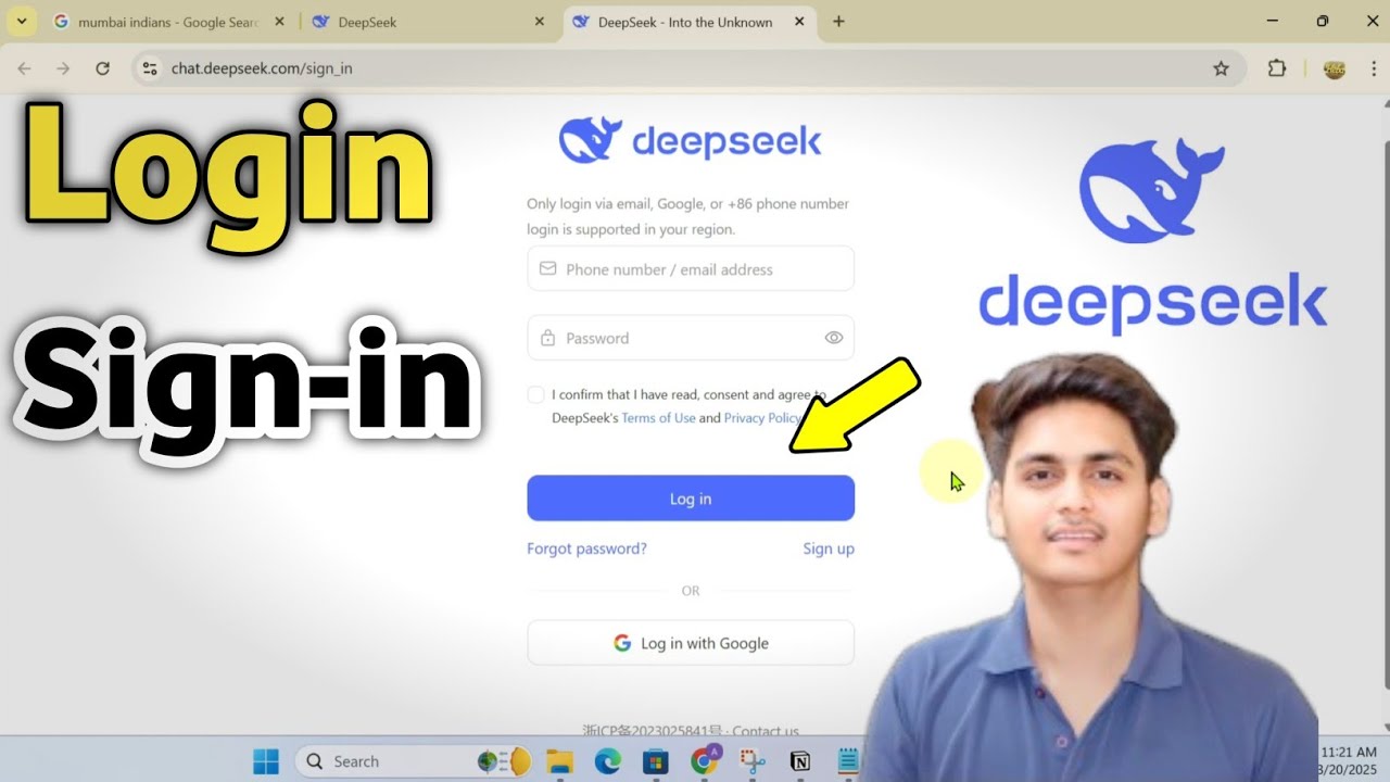 How to login in DeepSeek Ai | deepseek ai me login kaise kare | Sign-in ...