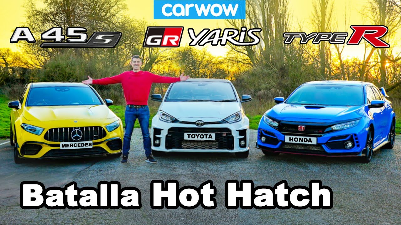 GR Yaris vs AMG A45 vs Civic Type-R batalla: ¡0-100 km/h, vueltas y ...