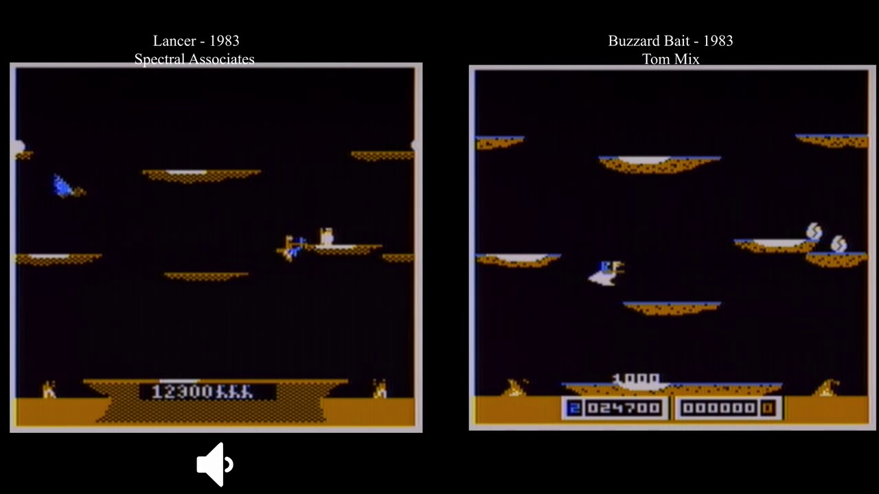 Lancer / Buzzard Bait Comparison | Joust Clones for the TRS-80 Color ...