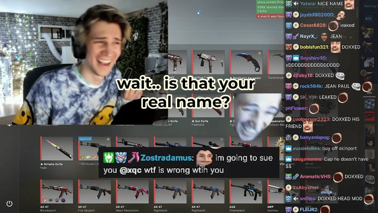 xQc doxxed his own Mods revealing him realname from PayPal - YouTube