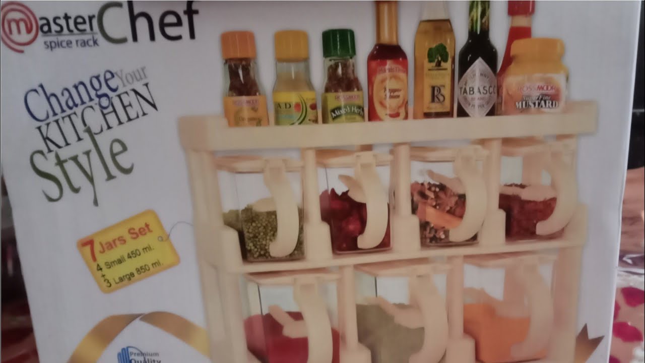 Masterchef Spice Rack /Spice Rack/Plastic spice rack/7 pieces spice ...