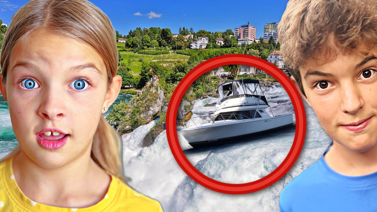 Racing Into Waterfall💦 | Switzerland 2 | Rhine Falls - YouTube