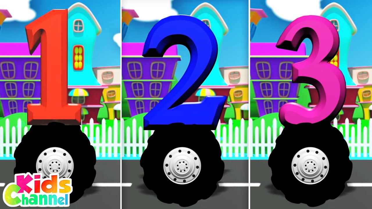 Numbers On Wheels Learning Videos for Children by Kids Channel - YouTube