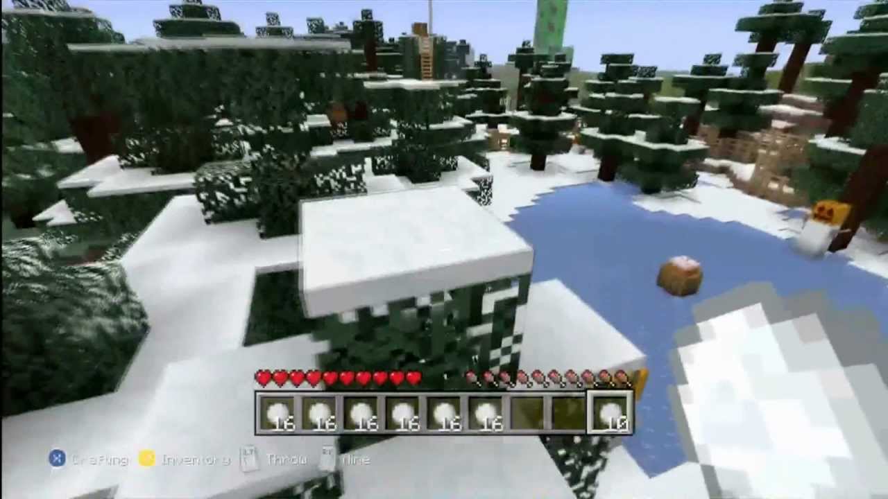 Things to do in Minecraft - Snowball Fight - YouTube