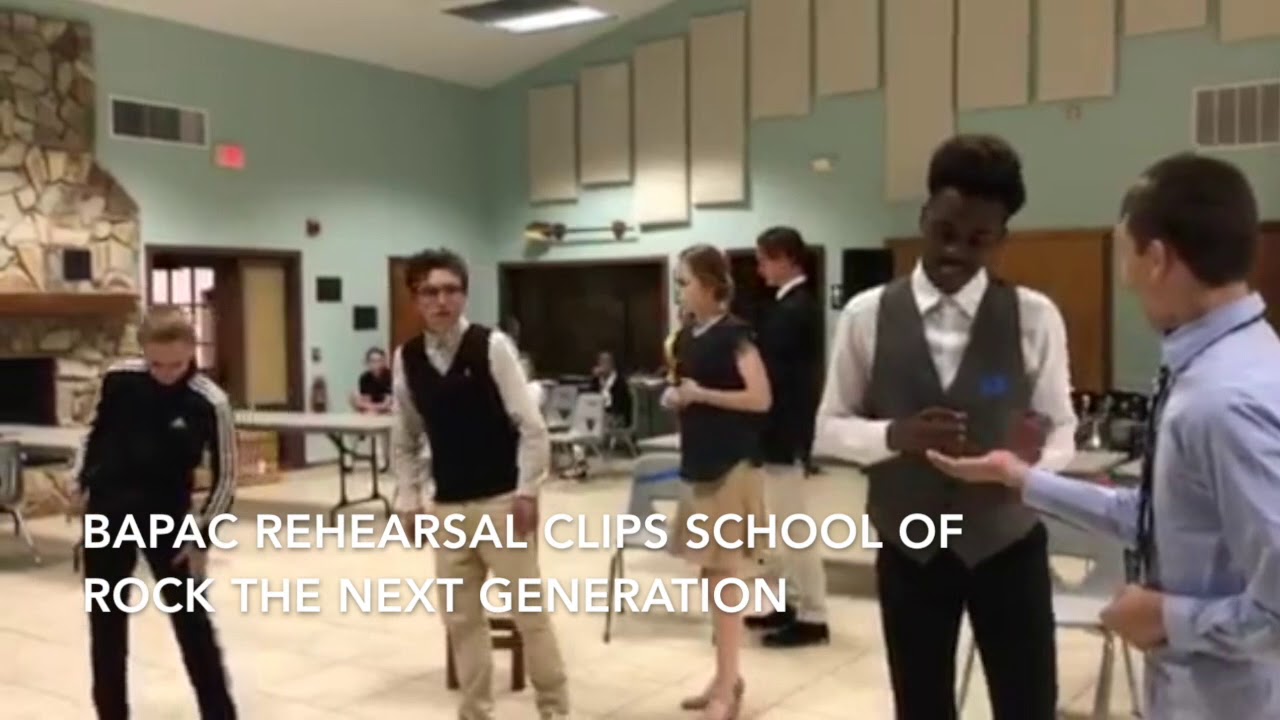 BAPAC School of Rock the Next Generation Rehearsal Clips - YouTube