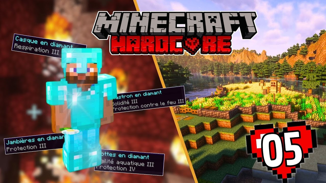 [05] Je deviens SUPER RÉSISTANT sur Minecraft Hardcore 1.20 - YouTube