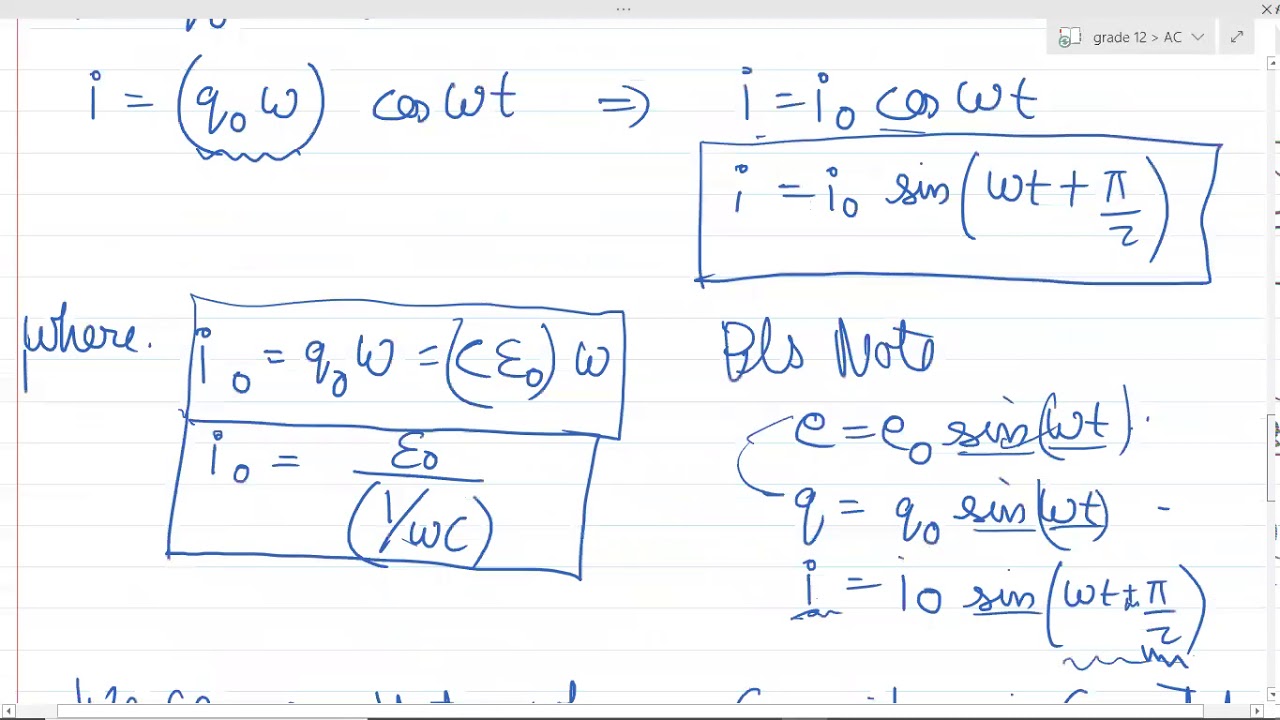 GRADE 12 - Alternating current - Lecture 3 #NEET, #JEE MAINS/ADVANCED # ...