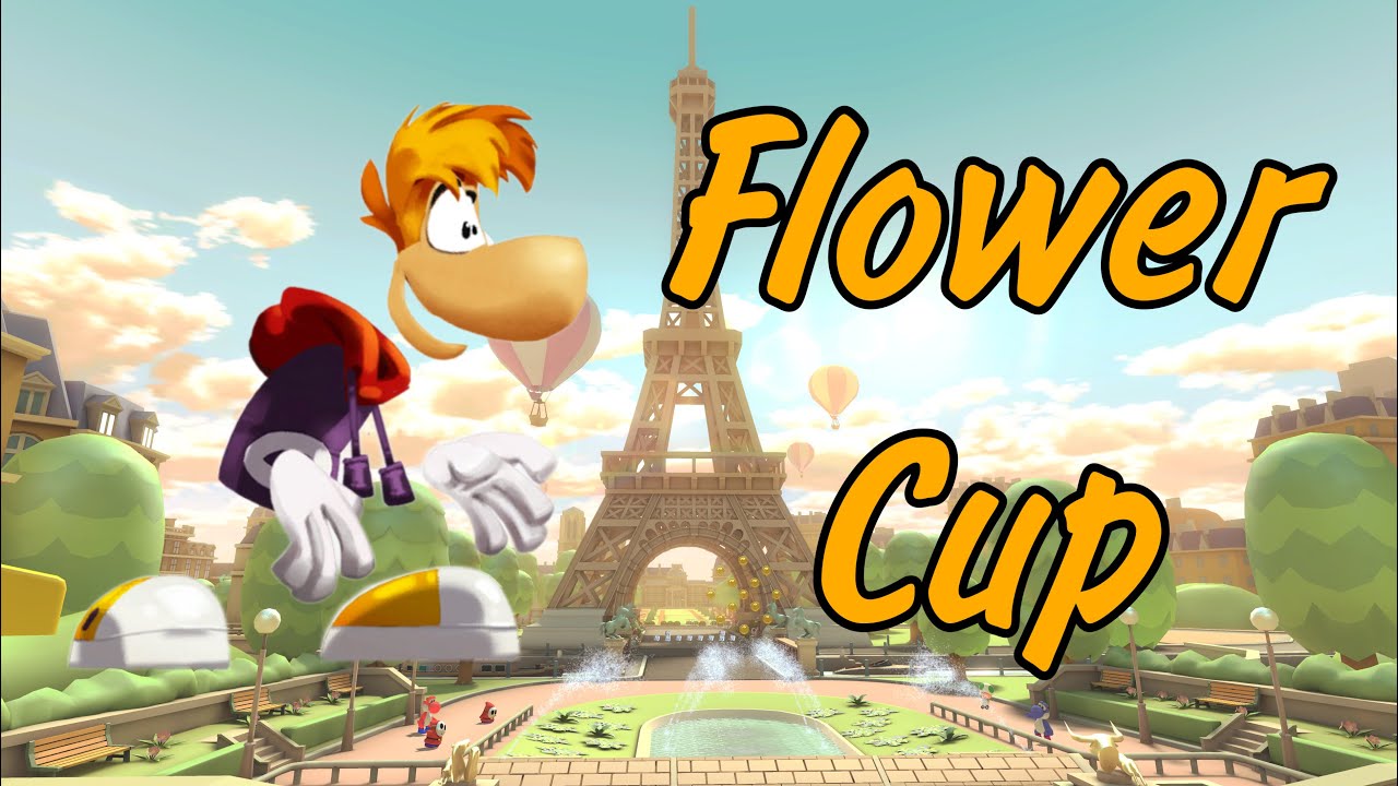 rayman kart 8 deluxe flower cup - YouTube