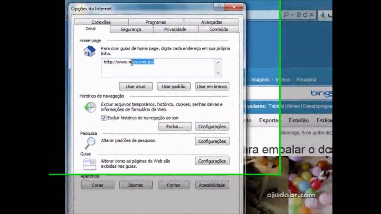 Internet Explorer: Pagina Inicial (home page) - YouTube