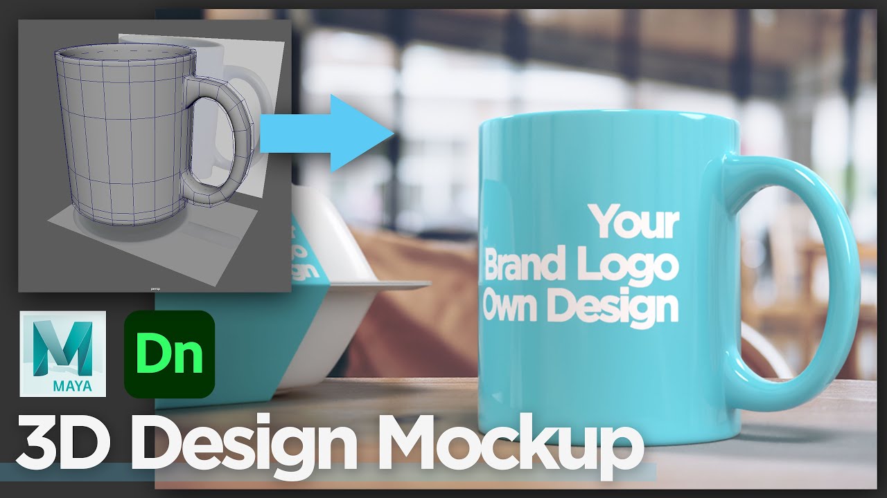 How To Make 3d Design Mockup In Adobe Dimension With Custom Made 3d