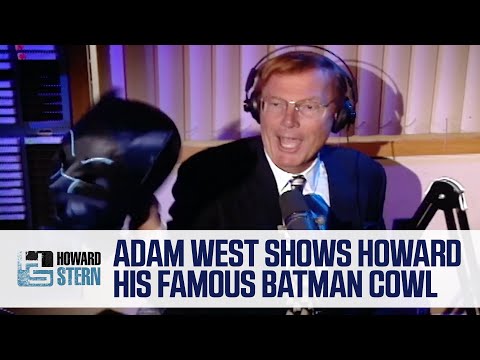 Adam West Brings His Original “Batman” Cowl to the Stern Show Studio (1994)