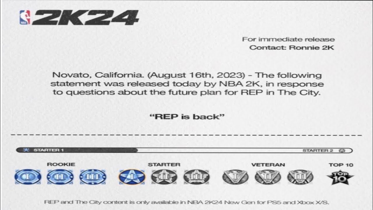 23 DAYS UNTIL 2K24 REP IS BACK!!! - YouTube