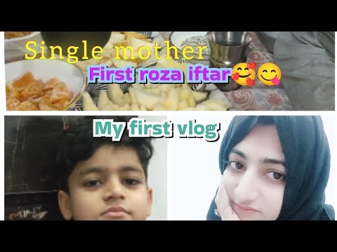 My first vlog / First roza iftar🥰😋 single mother vlog - YouTube