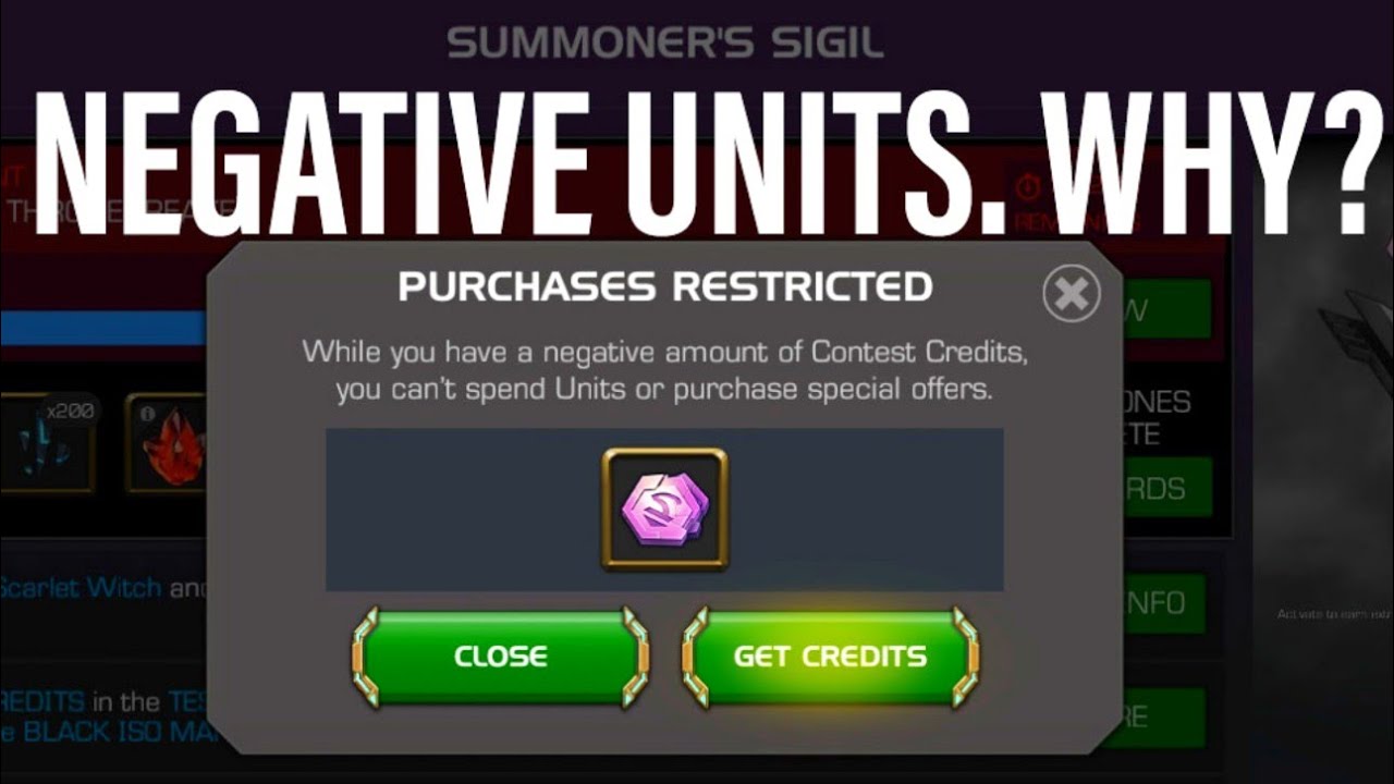 Purchases restricted. Negative Units | Mcoc | Marvel Contest of ...