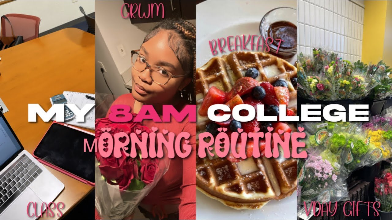REALISTIC 8am morning routine | *valentines day edition* - YouTube