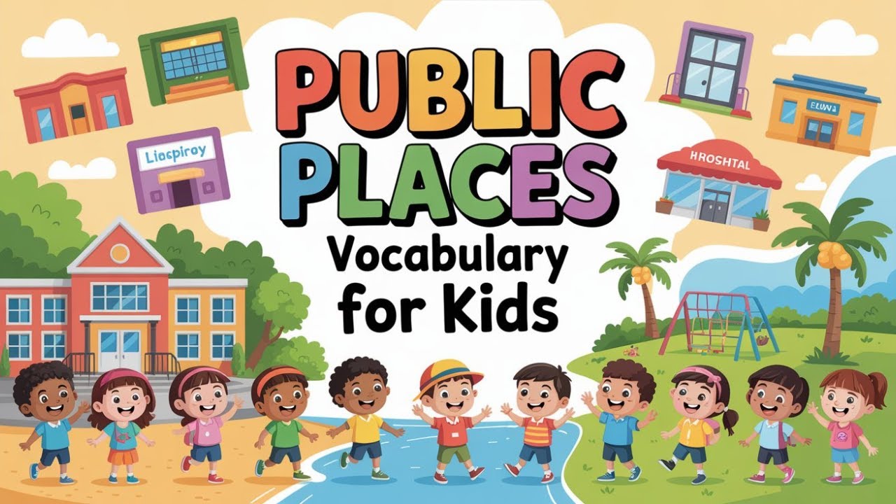 Public Places Vocabulary | Public Places Name in English | Public ...