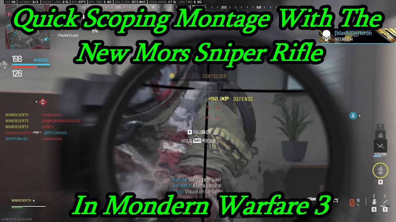 MW3 Quick Scoping Montage with the Mors Sniper Rifle - YouTube