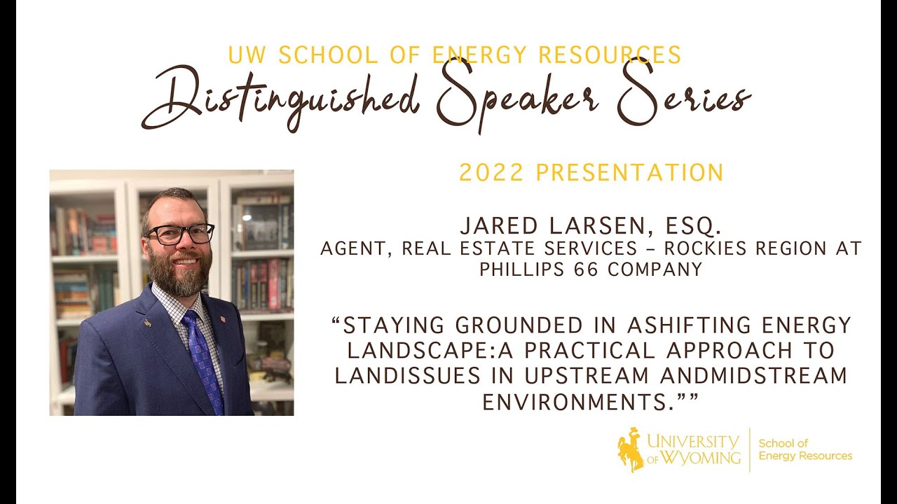 Distinguished Speaker Jared Larsen - YouTube