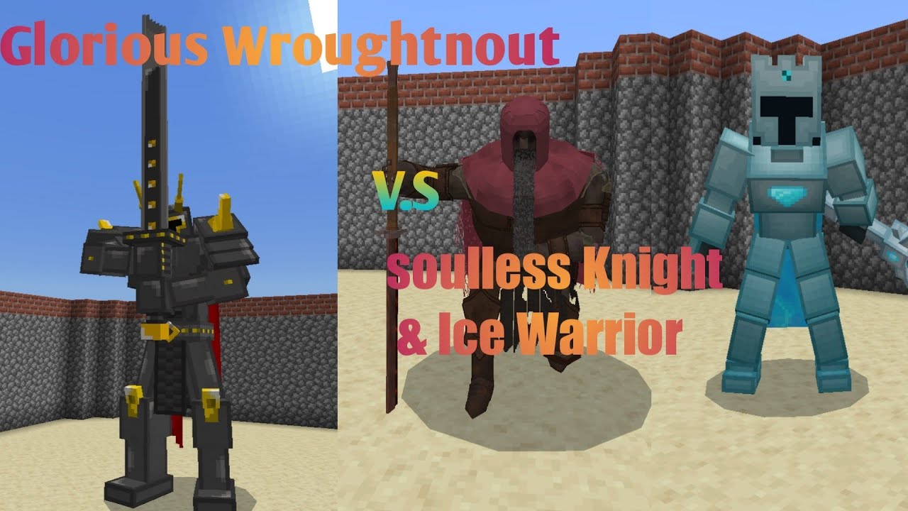 Glorious Wroughtnout vs Soulless Knight Ice Warrior in Minecraft - YouTube