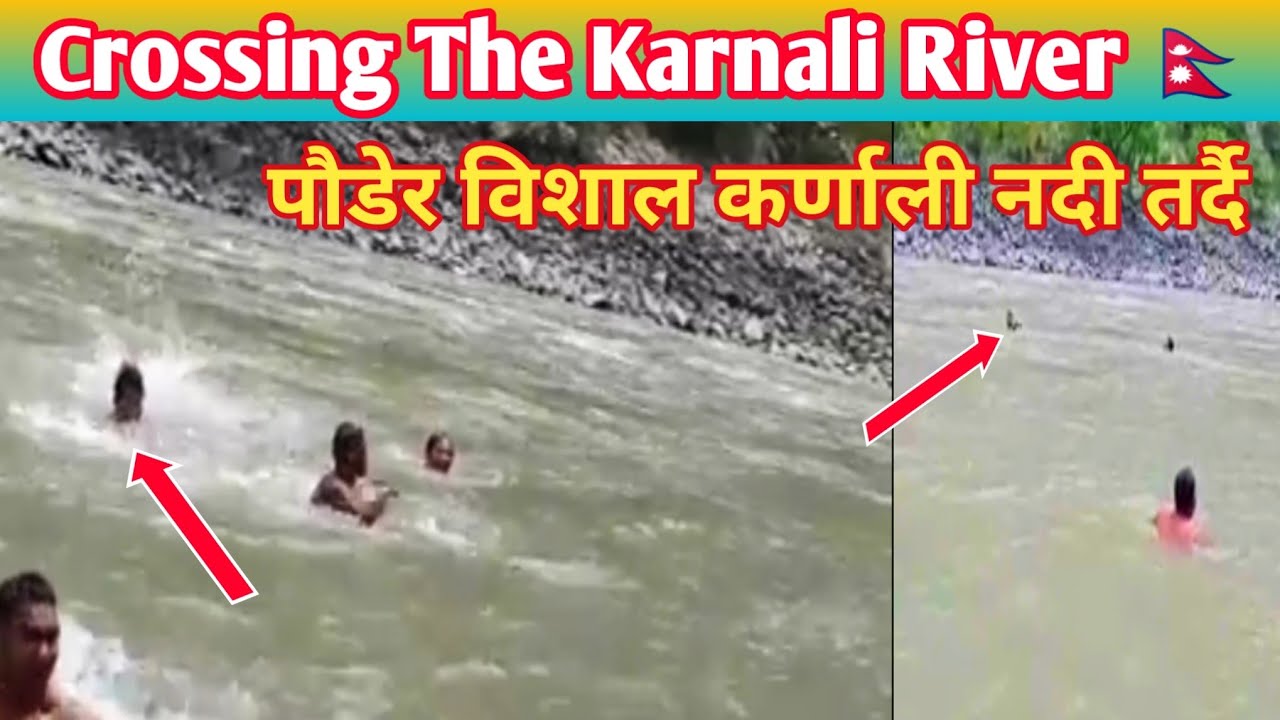 पौडेर कर्णाली नदी तर्दै | Crossing the Longest Karnali River in Nepal ...
